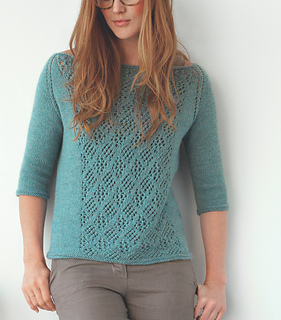 Ravelry: Checkerboard Mesh Pullover pattern by Wendy Bernard