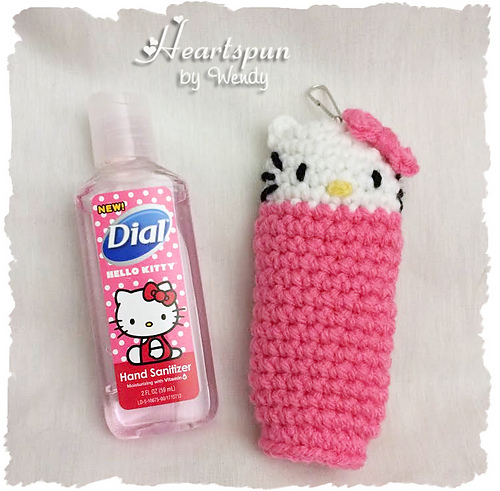 Ravelry: Kitty Hand Sanitizer Holder pattern by Wendy Connor
