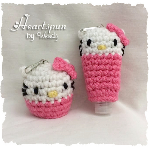 Ravelry: Kitty Hand Sanitizer Holder pattern by Wendy Connor