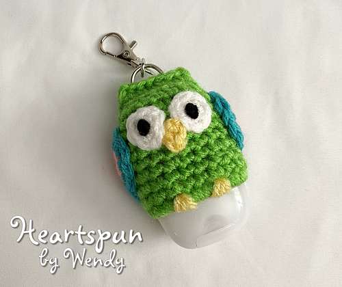 Ravelry: Owl Hand Sanitizer Holder pattern by Wendy Connor