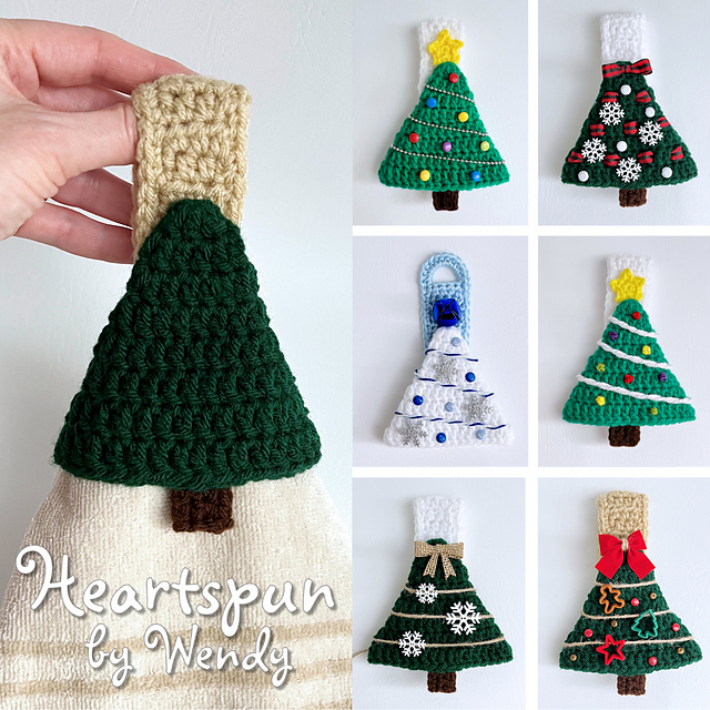 Ravelry: Easy Evergreen Christmas Tree Towel Holder Ring pattern by ...