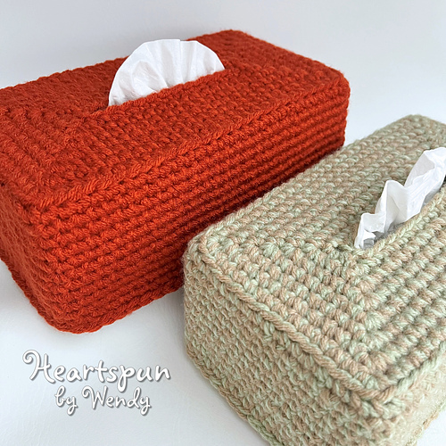 Ravelry: Easy Rectangular Tissue Box Cover pattern by Wendy Connor