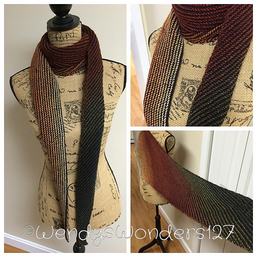 Ravelry: Gradient Striped Scarf pattern by Wendy Custer