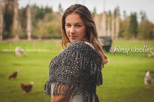 Ravelry: Boho Fringed Infinity Shawl & Boot Cuffs pattern by Whimsy Woolies