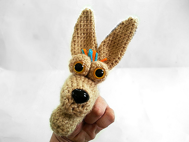 Ravelry: Kooky Kangaroo Finger Puppet pattern by Whispered Whimsy