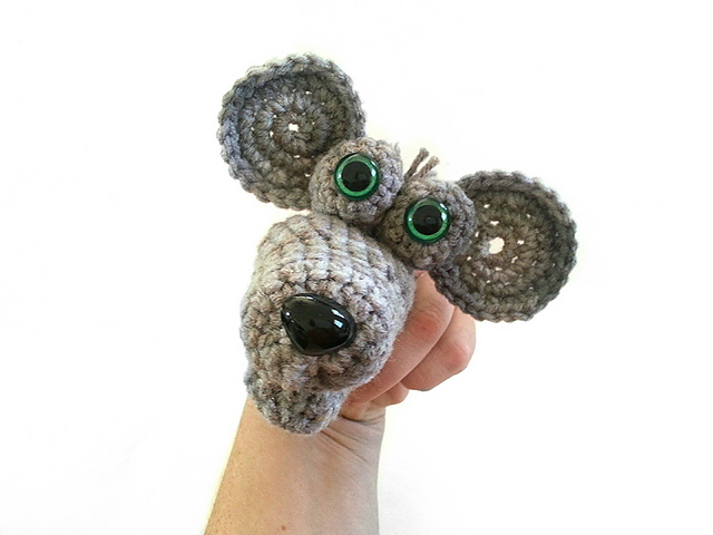 Ravelry: Meek Mouse Finger Puppet pattern by Whispered Whimsy