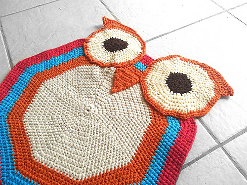 Ravelry: Crochet Owl Rug pattern by Whispered Whimsy