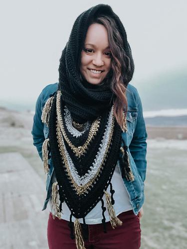 Ravelry: Wild Oleander Hooded Scarf pattern by Andrea R. Williams