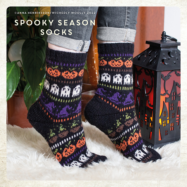 Ravelry: Spooky Season Socks pattern by Anna Henriksson