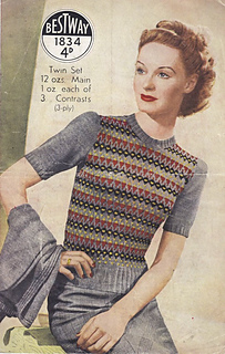 Ravelry: Ladies Twin Set 1834 pattern by Bestway