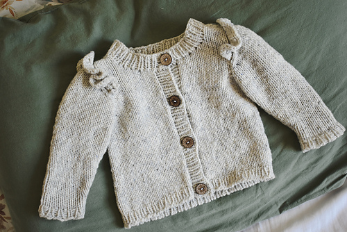 Ravelry: Ruffle Baby Cardigan pattern by Kat Rieckel