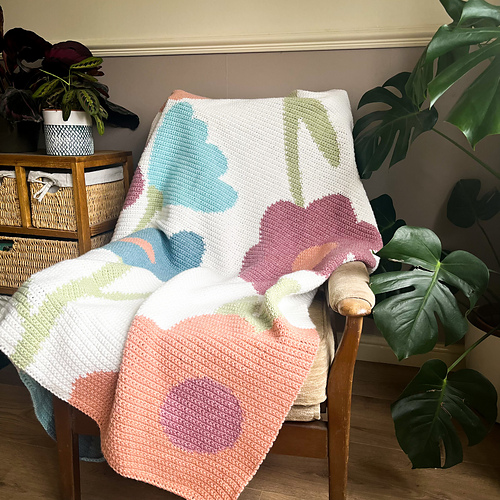 Ravelry: Pastel Meadows Throw pattern by Lauren Robinson