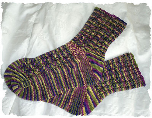 Ravelry: Twisted Rib Stitch Toe Up Socks pattern by Wilma Becker