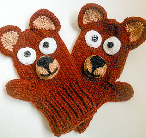 Ravelry: Teddy Bear Mittens Knit pattern by Wistfully Woolen