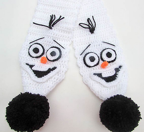 Ravelry: Olaf Frozen Snowman Scarf pattern by Wistfully Woolen