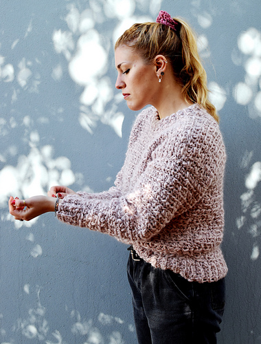 Ravelry: Chunky Rustic Ridges Sweater pattern by Wool Cuddles