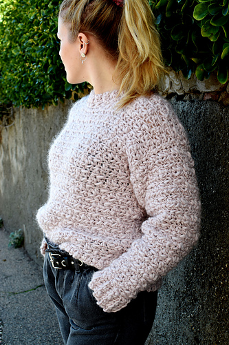 Ravelry: Chunky Rustic Ridges Sweater pattern by Wool Cuddles