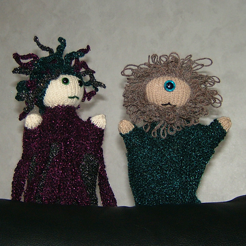 Ravelry: Glove puppets: Cyclops & Medusa pattern by Woolly Thoughts