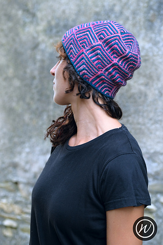 I made a mitered square hat : r/knitting