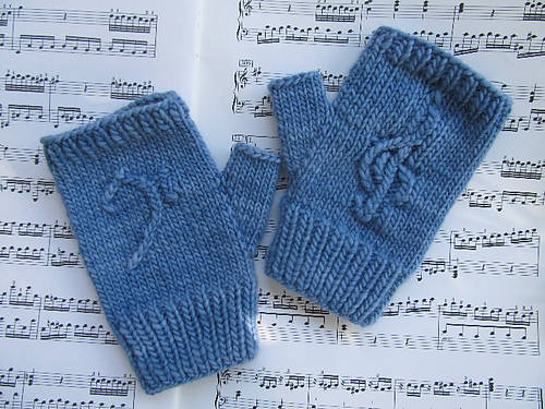 Ravelry: A Little Knit Music Mitts pattern by Julia Blake