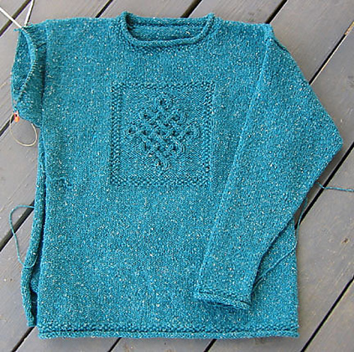 Ravelry: Celtic Knot Sweater pattern by Liz Seymour