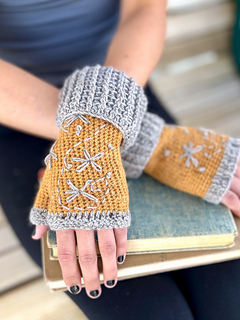 Ravelry: Embroidered Mum Mitts pattern by Yarn Citizen Design Team