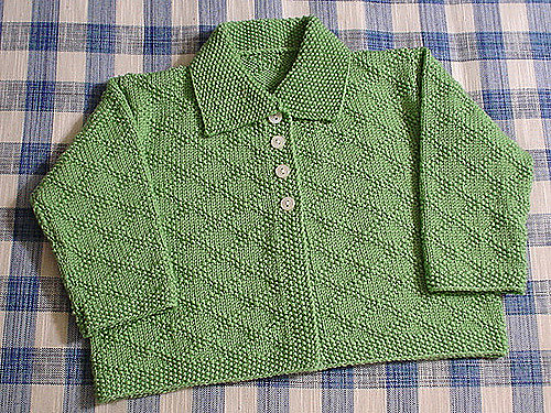 Ravelry: Diamond-Seed Baby Jacket pattern by Erica Alexander