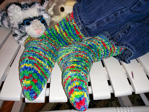 Ravelry: Fast & Fuzzy Socks for Kids pattern by Christina Blount