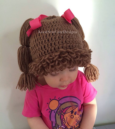 Ravelry: Cabbage Patch Inspired Hat pattern by Knot Sew Cute Designs
