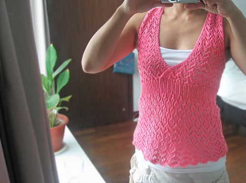 Ravelry: #06 Surplice Lacy Top pattern by Shirley Paden
