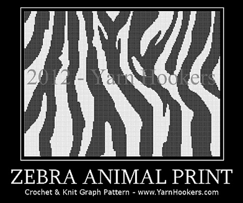 Ravelry: Zebra Animal Print Chart pattern by YARNHOOKERS.COM