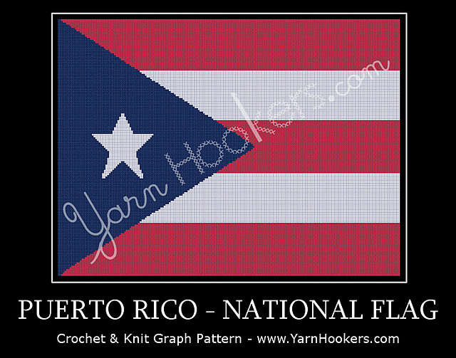 Ravelry: Puerto Rican Flag Chart pattern by YARNHOOKERS.COM
