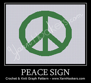 Ravelry: Peace Sign Chart pattern by YARNHOOKERS.COM