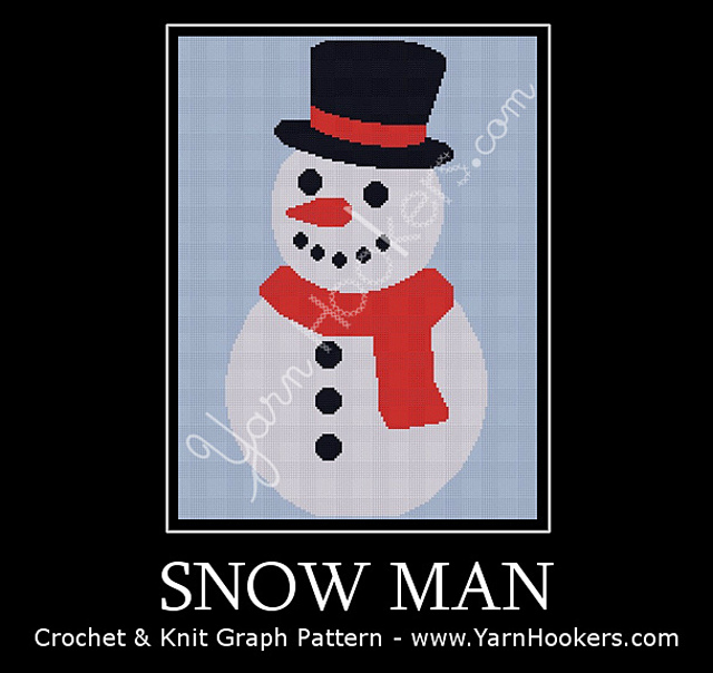 Ravelry: Snow Man Chart pattern by YARNHOOKERS.COM