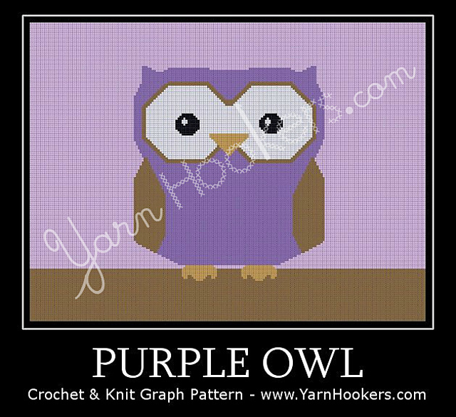 Ravelry: Purple Owl Chart pattern by YARNHOOKERS.COM