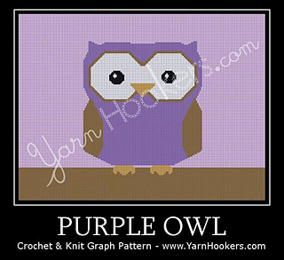 Ravelry: Purple Owl Chart pattern by YARNHOOKERS.COM