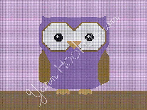 Ravelry: Purple Owl Chart pattern by YARNHOOKERS.COM