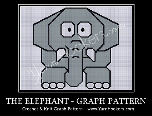 Ravelry: Grey Elephant Chart pattern by YARNHOOKERS.COM