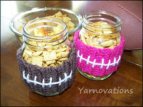 Ravelry: Football Jar Cozy pattern by Yarn Twins