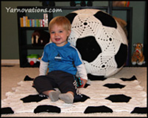 Ravelry: Soccer Blanket - Rectangular or Circular pattern by Yarn Twins