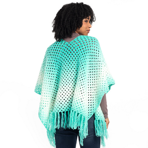 Ravelry: Ethereal Gradient Ruana pattern by Yarnspirations Design Studio