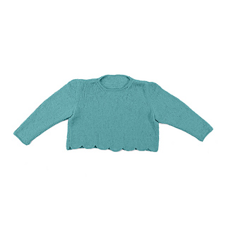 Ravelry: Bernat Scalloped Edge Knit Sweater pattern by Yarnspirations ...
