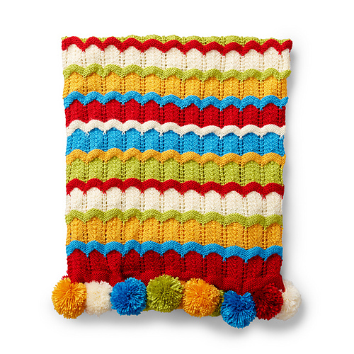 Ravelry: Cheerful Ripple Blanket pattern by Yarnspirations Design Studio