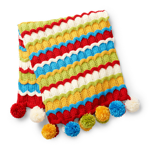 Ravelry: Cheerful Ripple Blanket pattern by Yarnspirations Design Studio