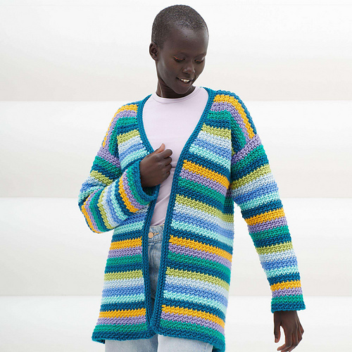 Ravelry: Textured Stripes Cardigan pattern by Yarnspirations Design Studio