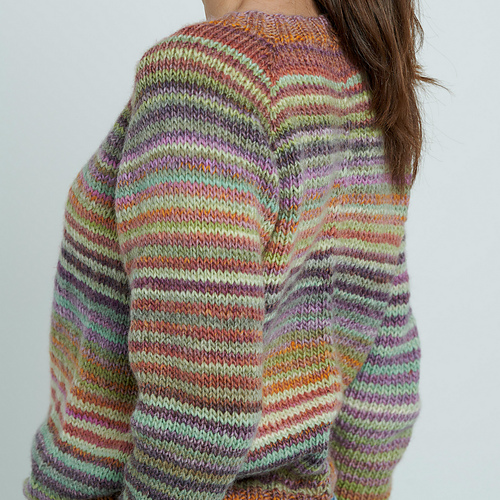 Ravelry: Striped Top Down Sweater pattern by Yarnspirations Design Studio