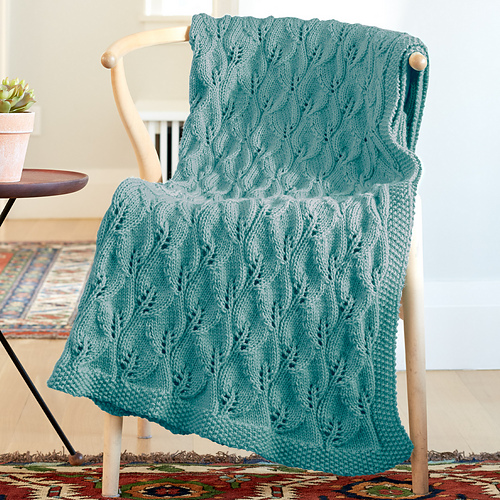 Ravelry: Leafy Green Afghan pattern by Yarnspirations Design Studio