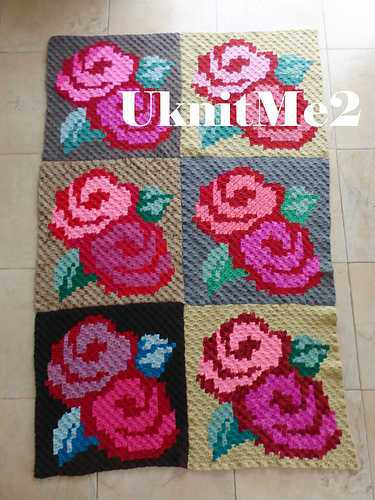 Ravelry: c2c Rose Rosebud Pillow pattern by U Knit Me 2