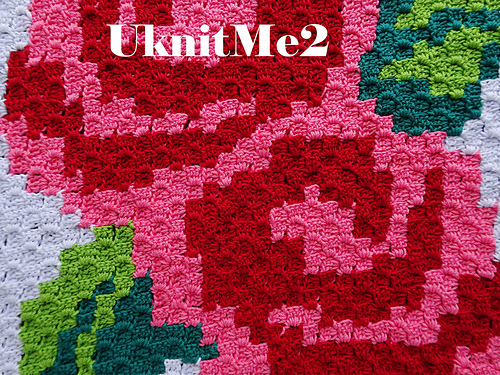 Ravelry: c2c Rose Rosebud Pillow pattern by U Knit Me 2