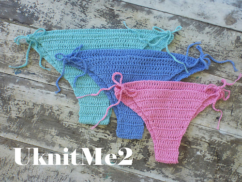 Ravelry: Bikini Bottom String Panty Classic pattern by U Knit Me 2